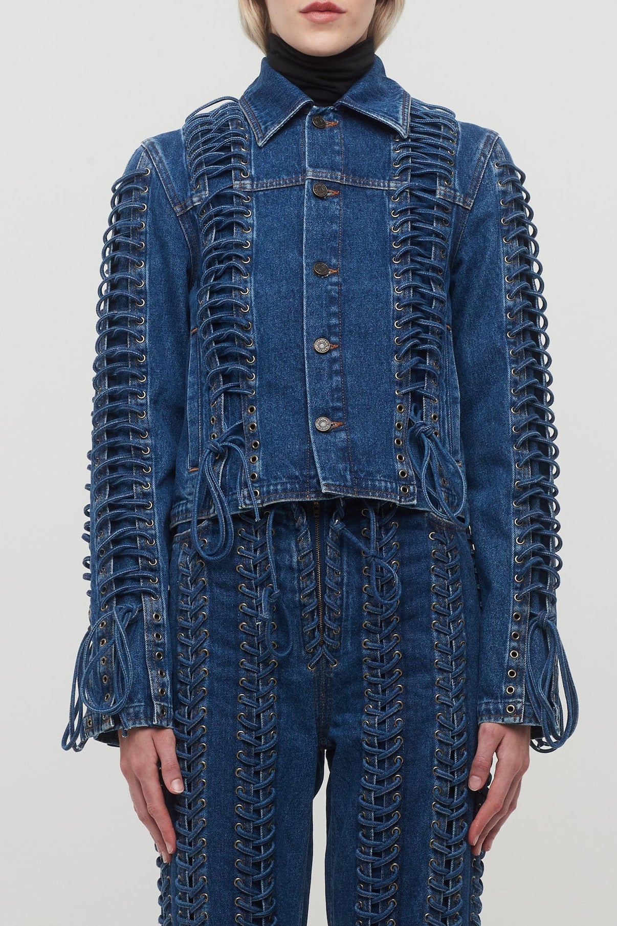 Jean Paul Gaultier - Denim Jacket with Contrasted Denim Details ...