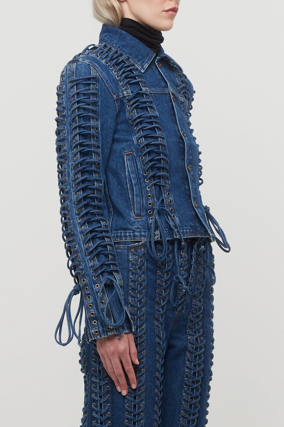 Jean Paul Gaultier - Denim Jacket with Contrasted Denim Details ...